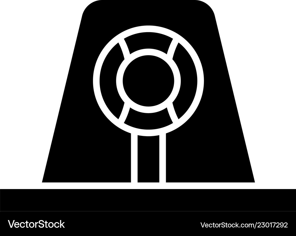 Signal light black icon sign on isolated Vector Image