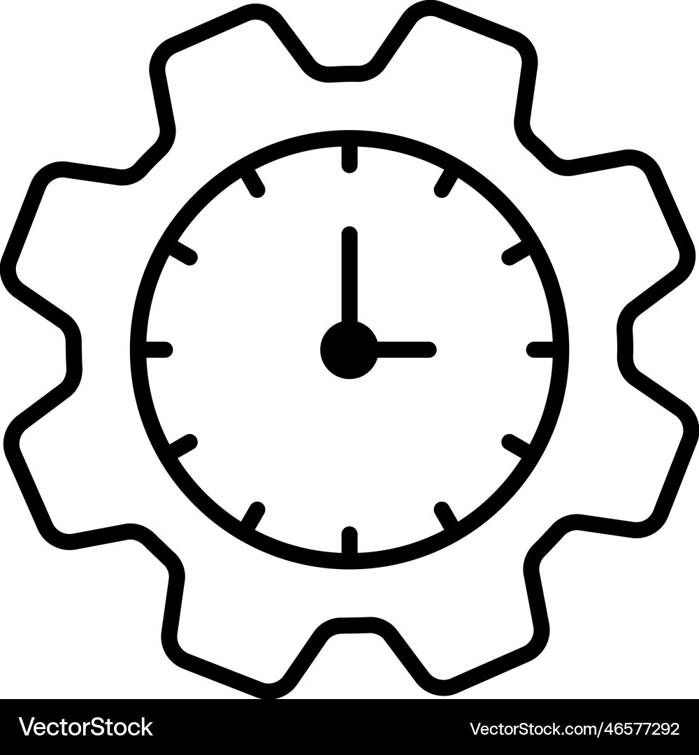 Time management outline icon style illu Royalty Free Vector