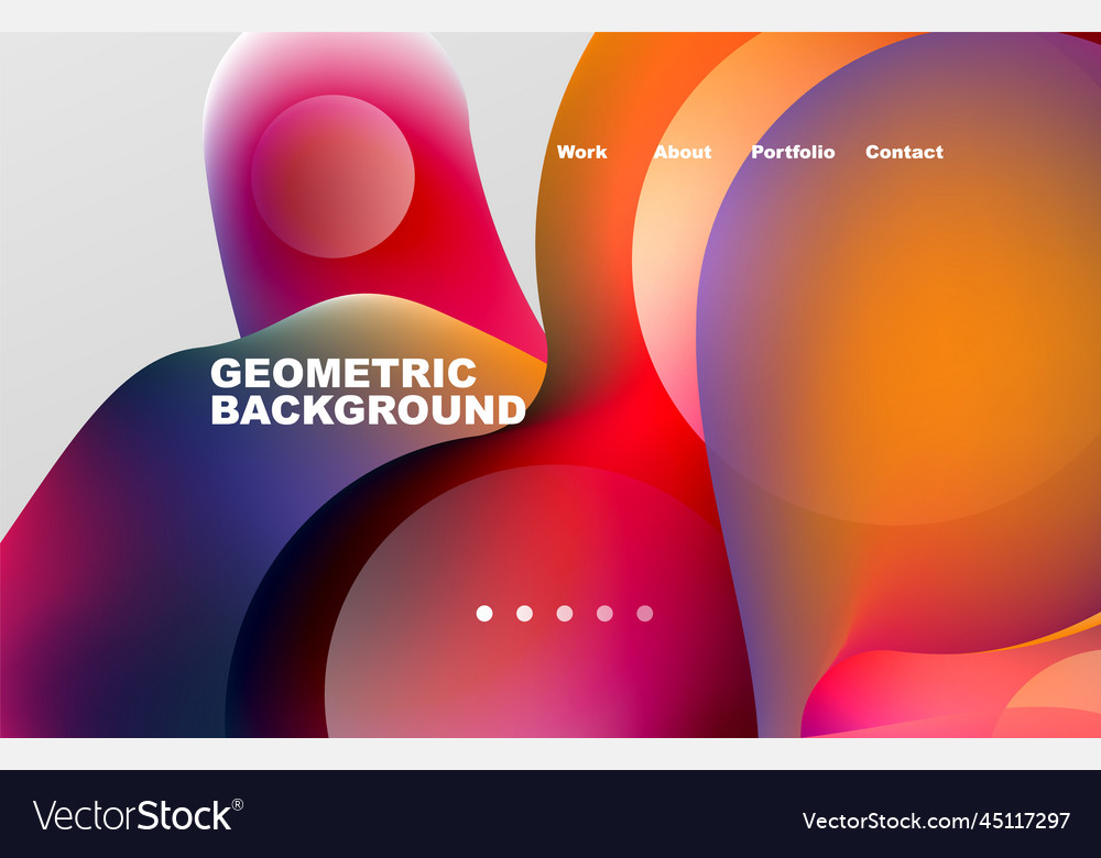 Abstract liquid background for your landing page Vector Image