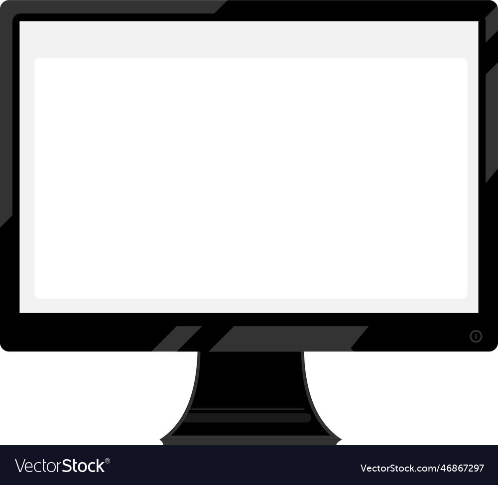 Black frame computer screen Royalty Free Vector Image