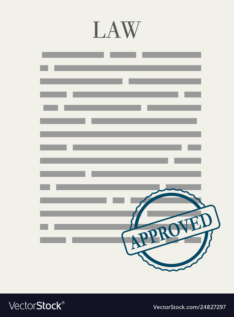 Document with stamp Royalty Free Vector Image - VectorStock