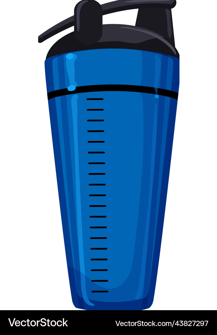 Gym protein shaker cartoon Royalty Free Vector Image