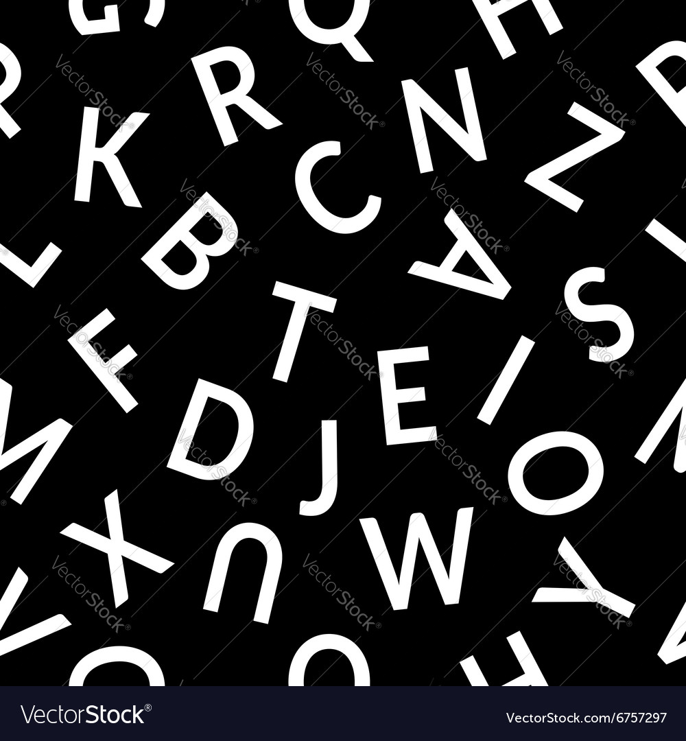 Seamless pattern letters Royalty Free Vector Image