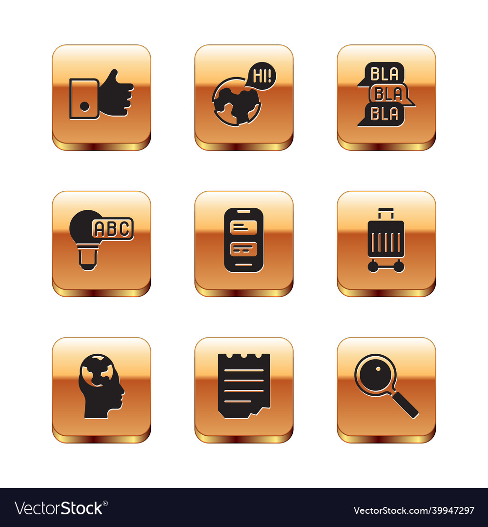 Set hand like learning foreign languages Vector Image