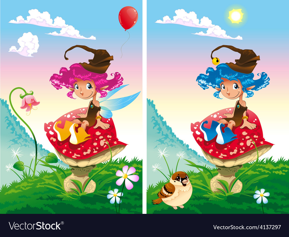 Spot differences Royalty Free Vector Image - VectorStock
