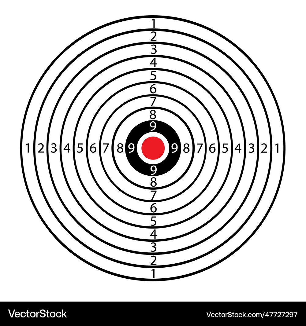 Target life size blank mockup for shooting Vector Image