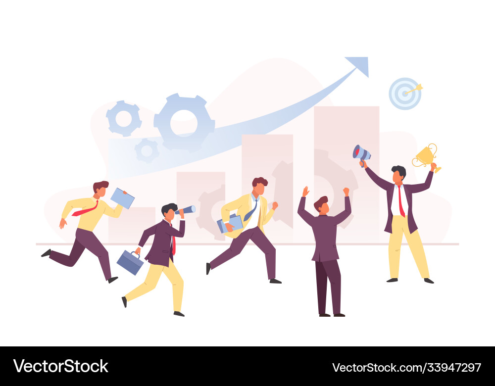 Team business competition concept group manager Vector Image