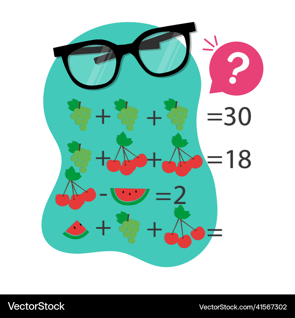 A riddle with trick or attentiveness mystery Vector Image