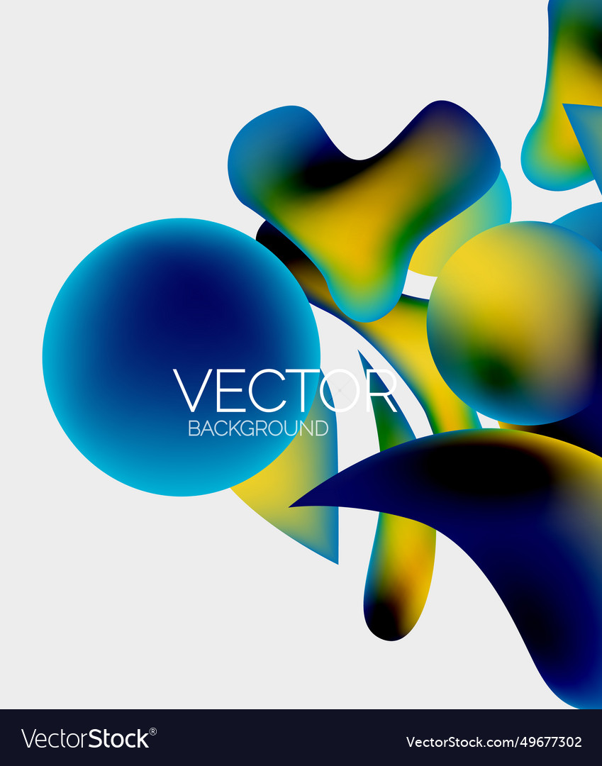 Abstract liquid bubble background liquid Vector Image