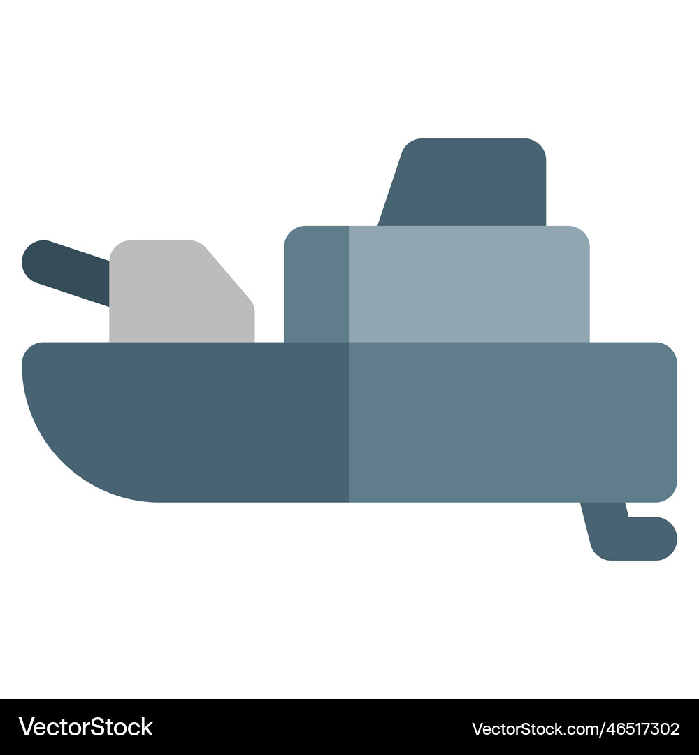 Armored warship built for naval warfare Royalty Free Vector