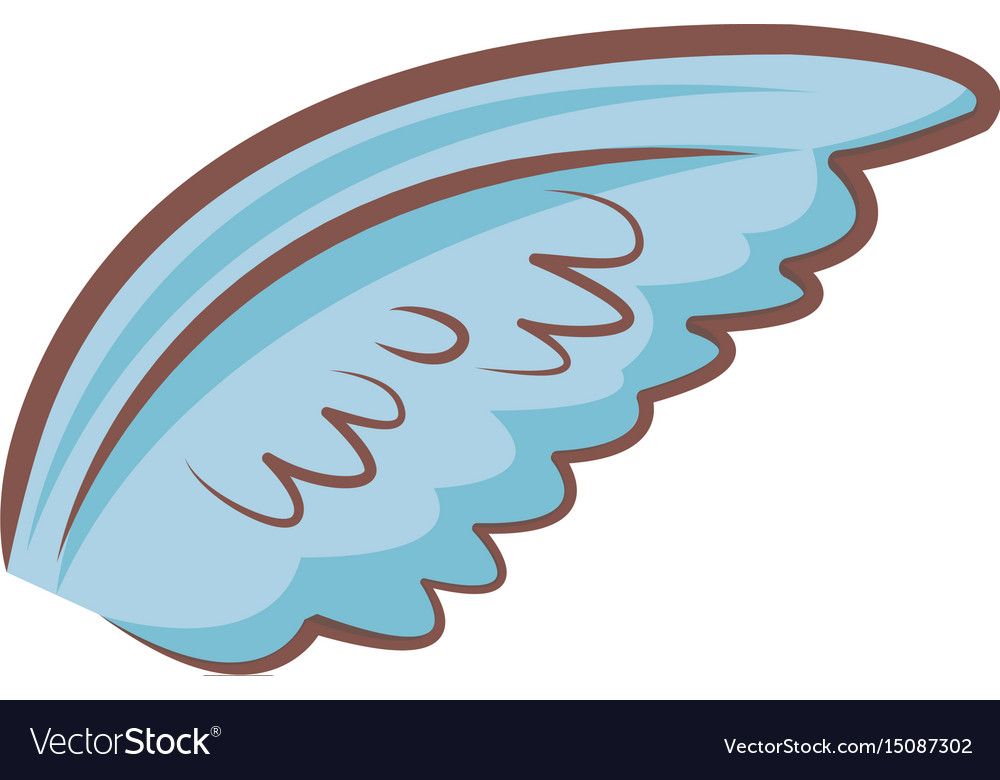 Cartoon wings feather angel Royalty Free Vector Image