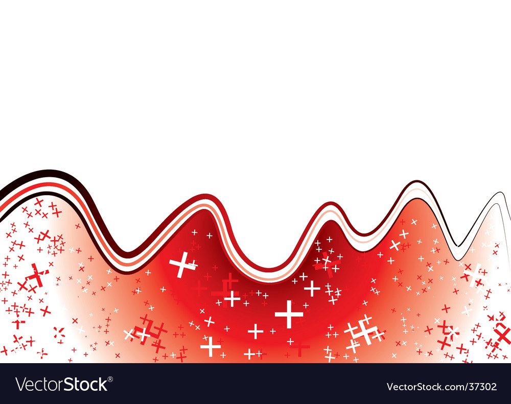 Cross wave Royalty Free Vector Image - VectorStock