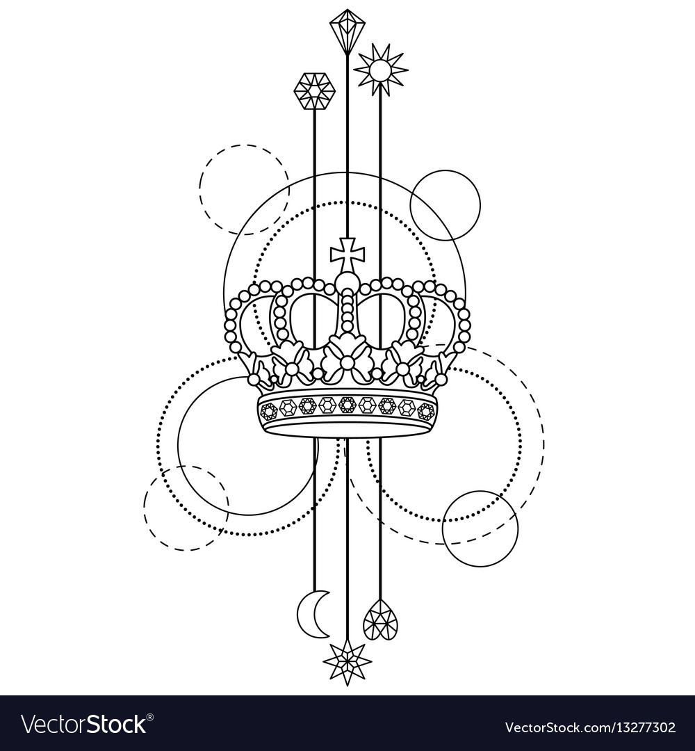 Crown abstract pattern Royalty Free Vector Image