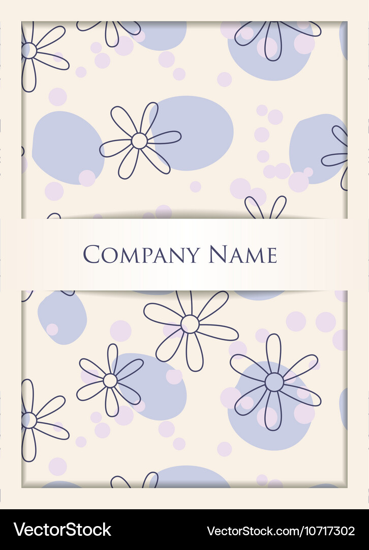 Floral business crad Royalty Free Vector Image