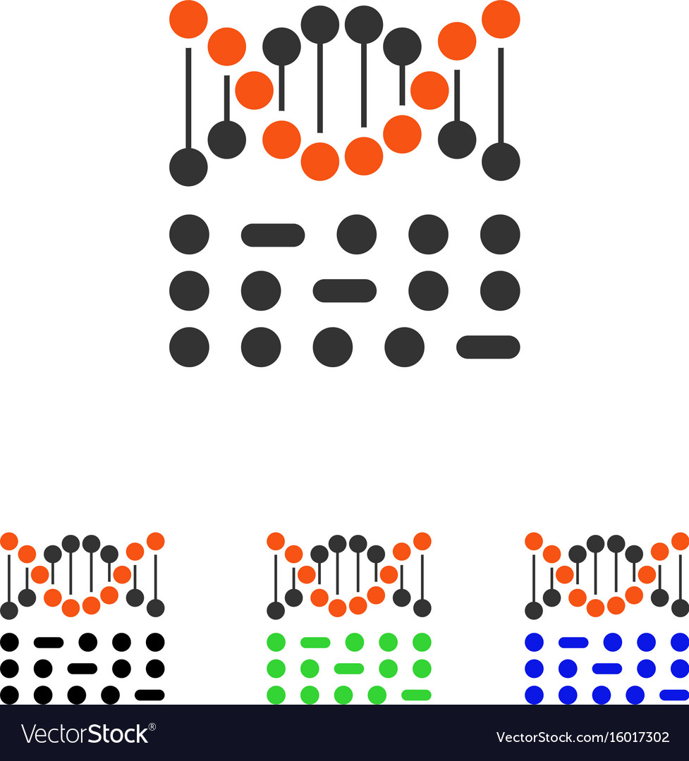 Genetic code flat icon Royalty Free Vector Image