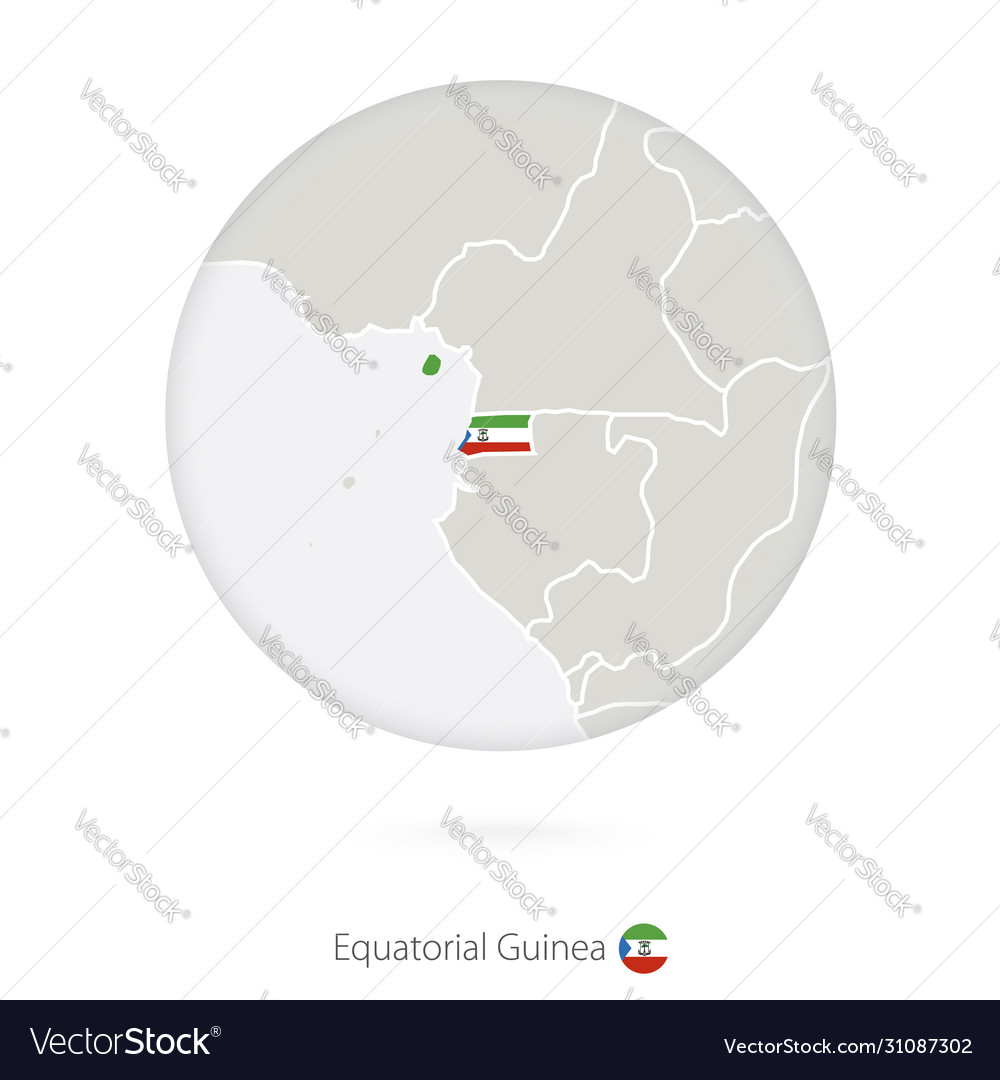 Map equatorial guinea and national flag Royalty Free Vector