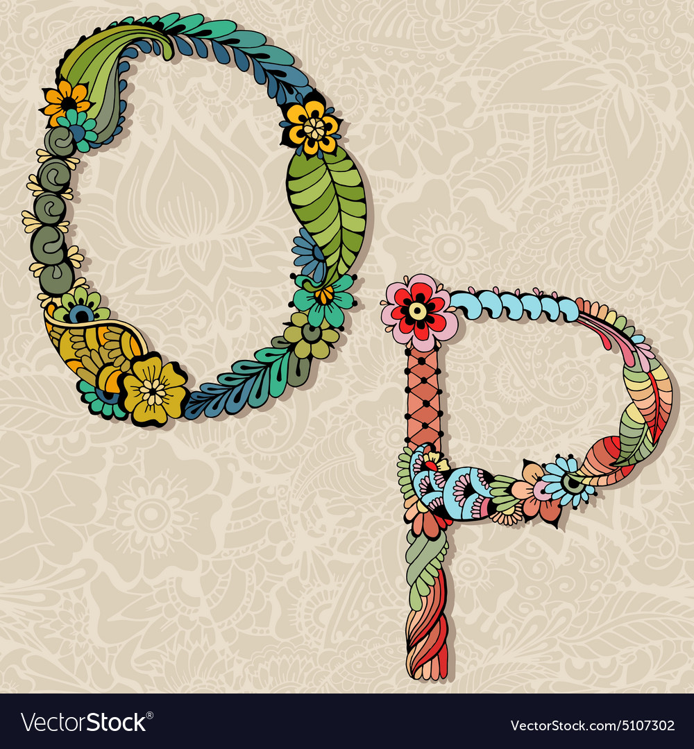 O p Royalty Free Vector Image - VectorStock