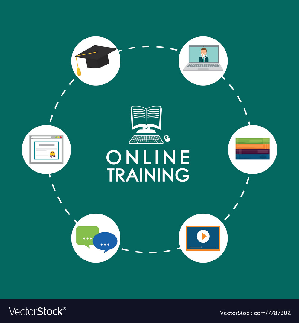 Online education and elearning Royalty Free Vector Image