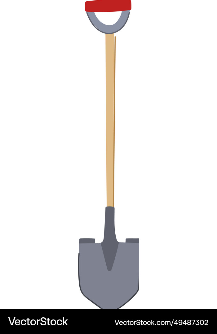 Work shovel cartoon Royalty Free Vector Image - VectorStock