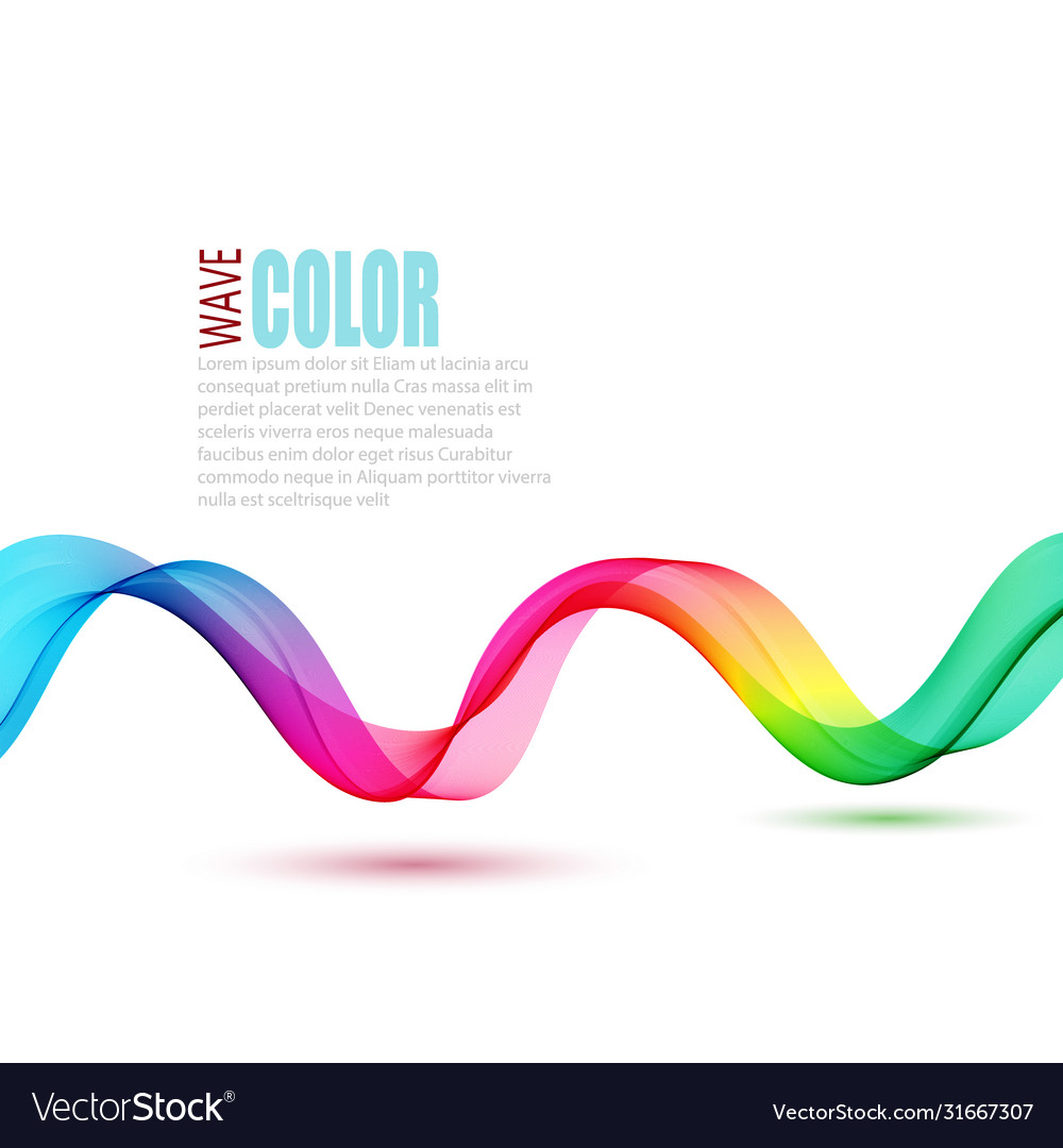 Abstract color wave background rainbow Royalty Free Vector