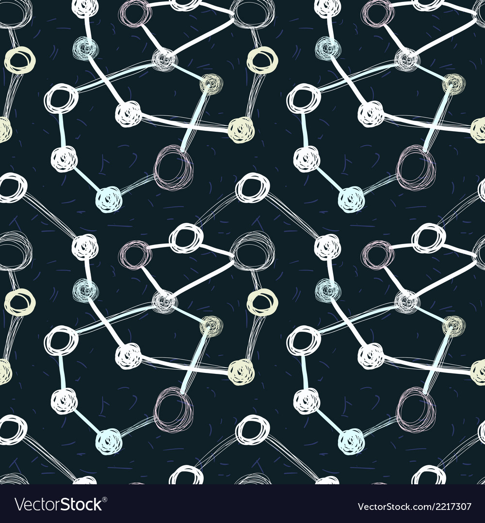 Abstract Seamless Background Molecule Structure Vector Image