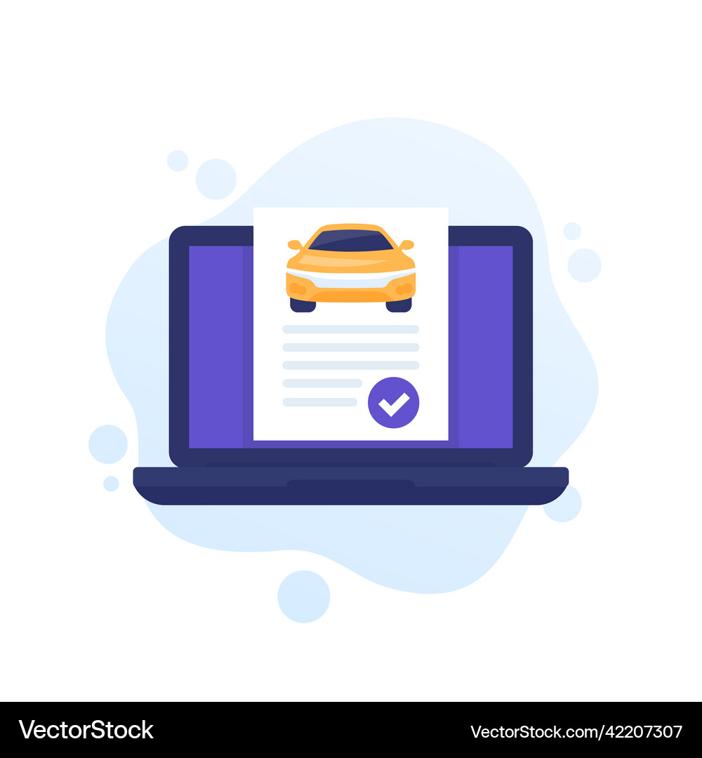 Car history report and online check icon Vector Image