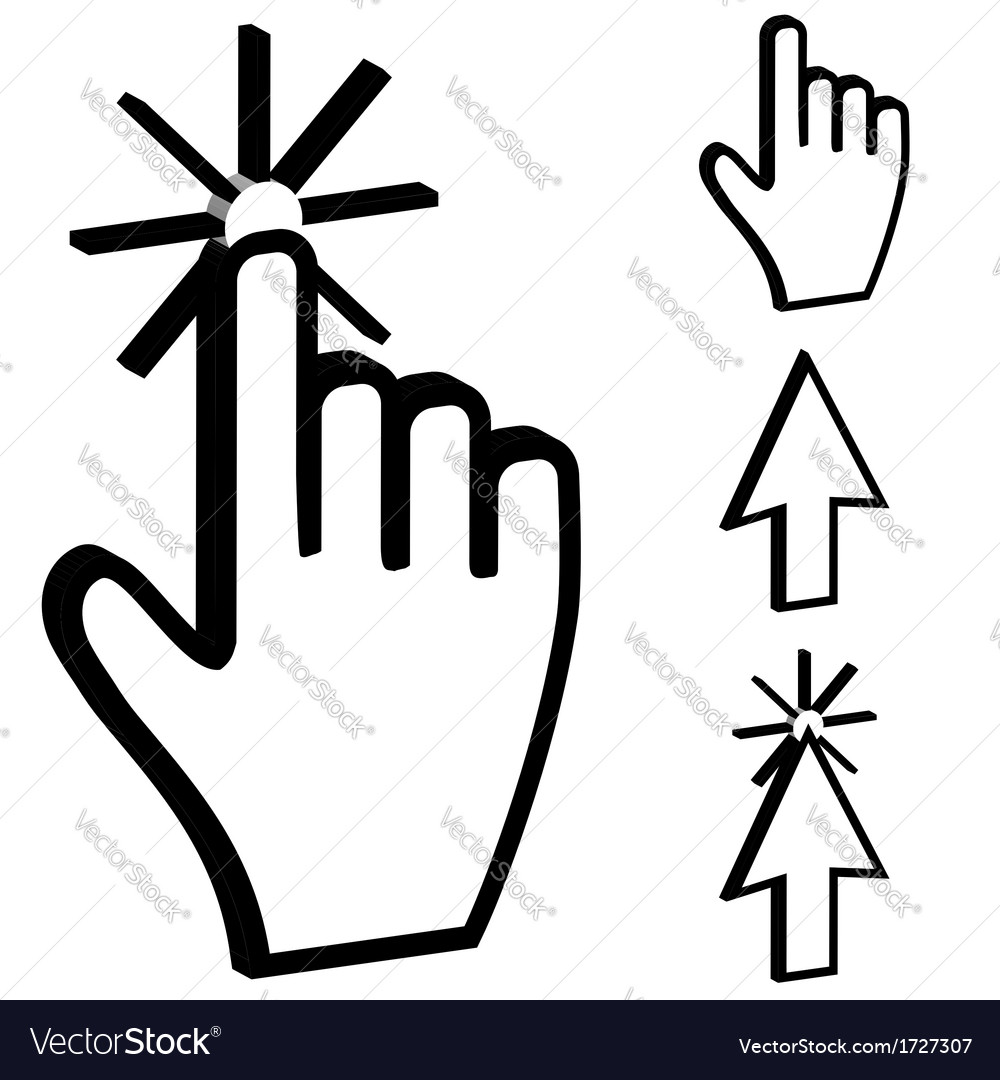 Cursor set Royalty Free Vector Image - VectorStock