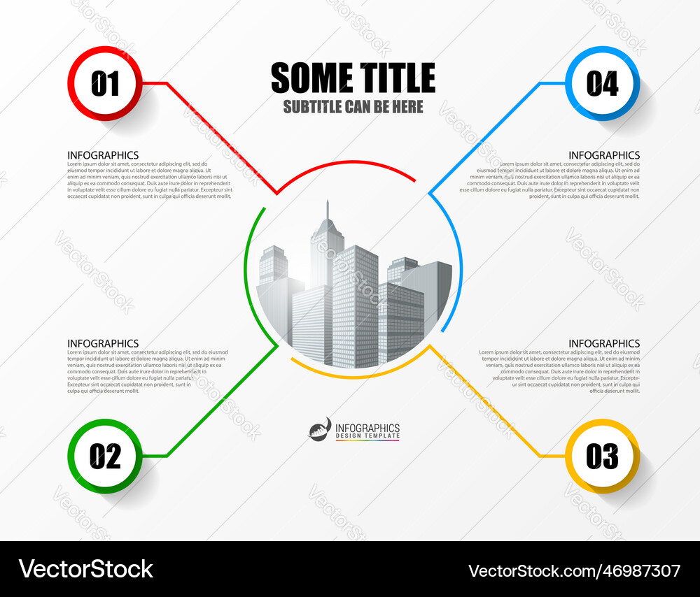 Infographic report template business concept Vector Image
