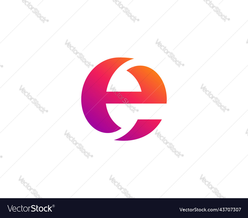 Letter e logo icon design template elements Vector Image