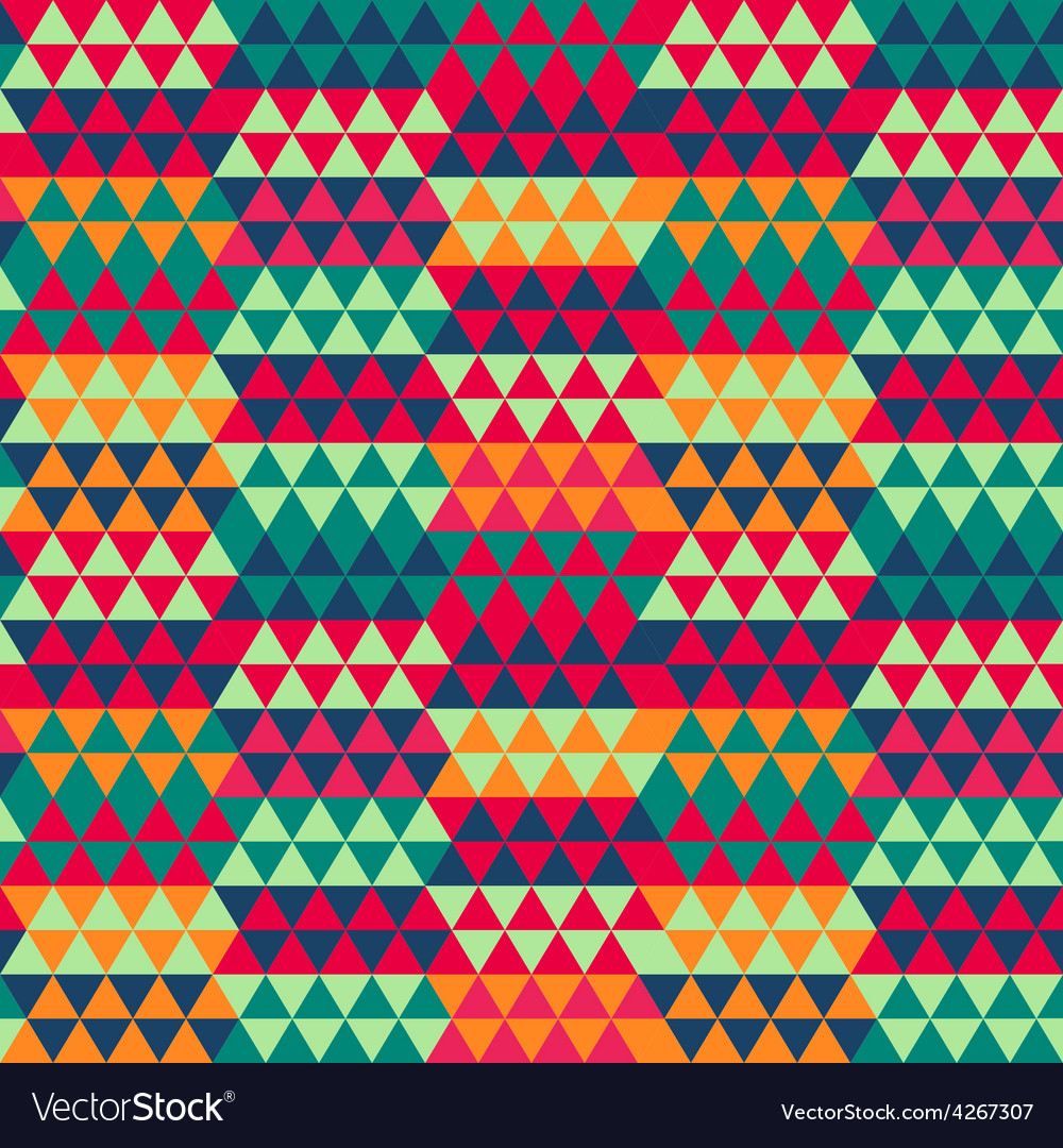 Retro triangle seamless pattern Royalty Free Vector Image