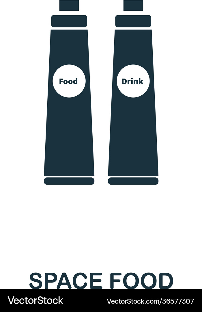 Space food icon flat style icon design ui Vector Image