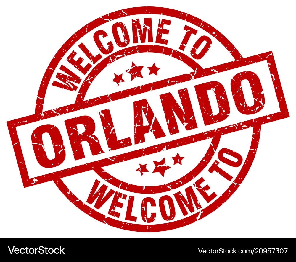Welcome to orlando red stamp Royalty Free Vector Image