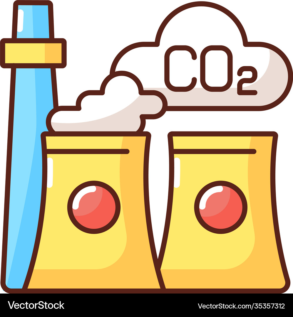 Air pollution rgb color icon Royalty Free Vector Image