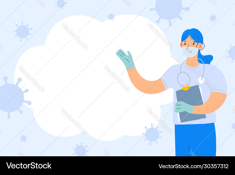 Coronavirus banner template with copy space Vector Image