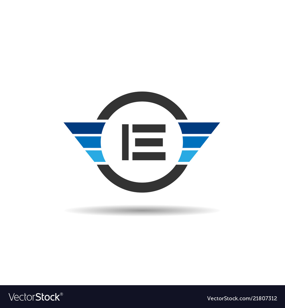 Initial letter ie logo template design Royalty Free Vector