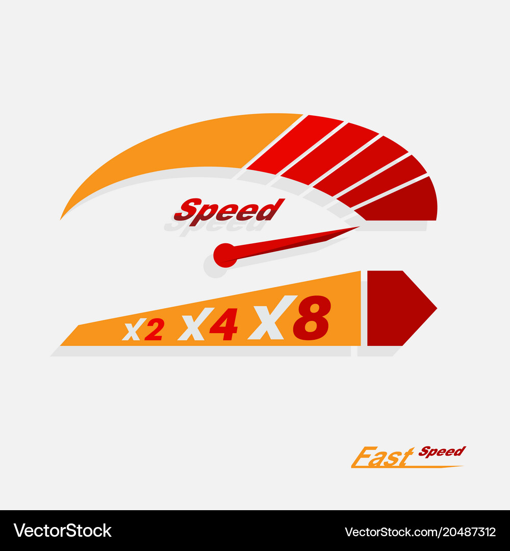 Speedometer scale Royalty Free Vector Image - VectorStock