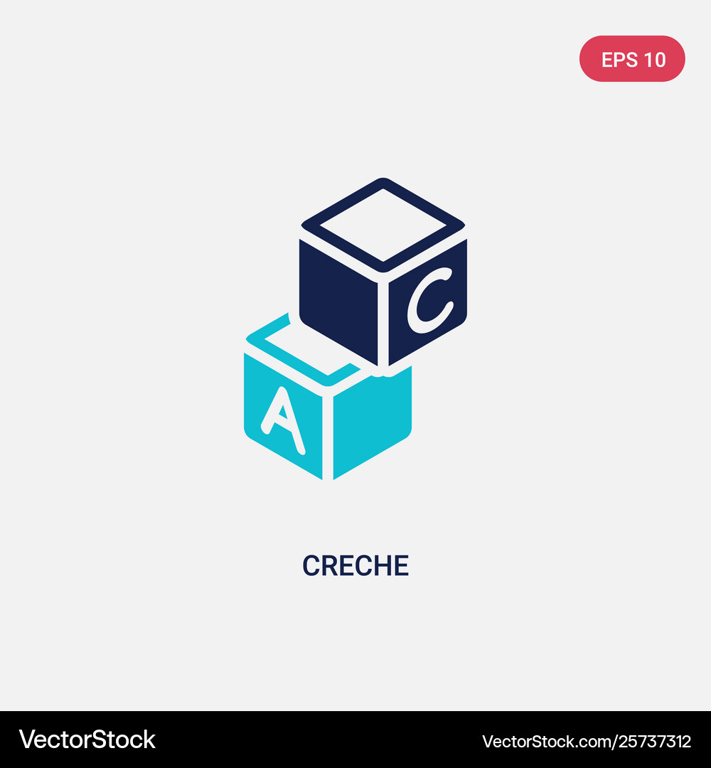 Two color creche icon from education concept Vector Image