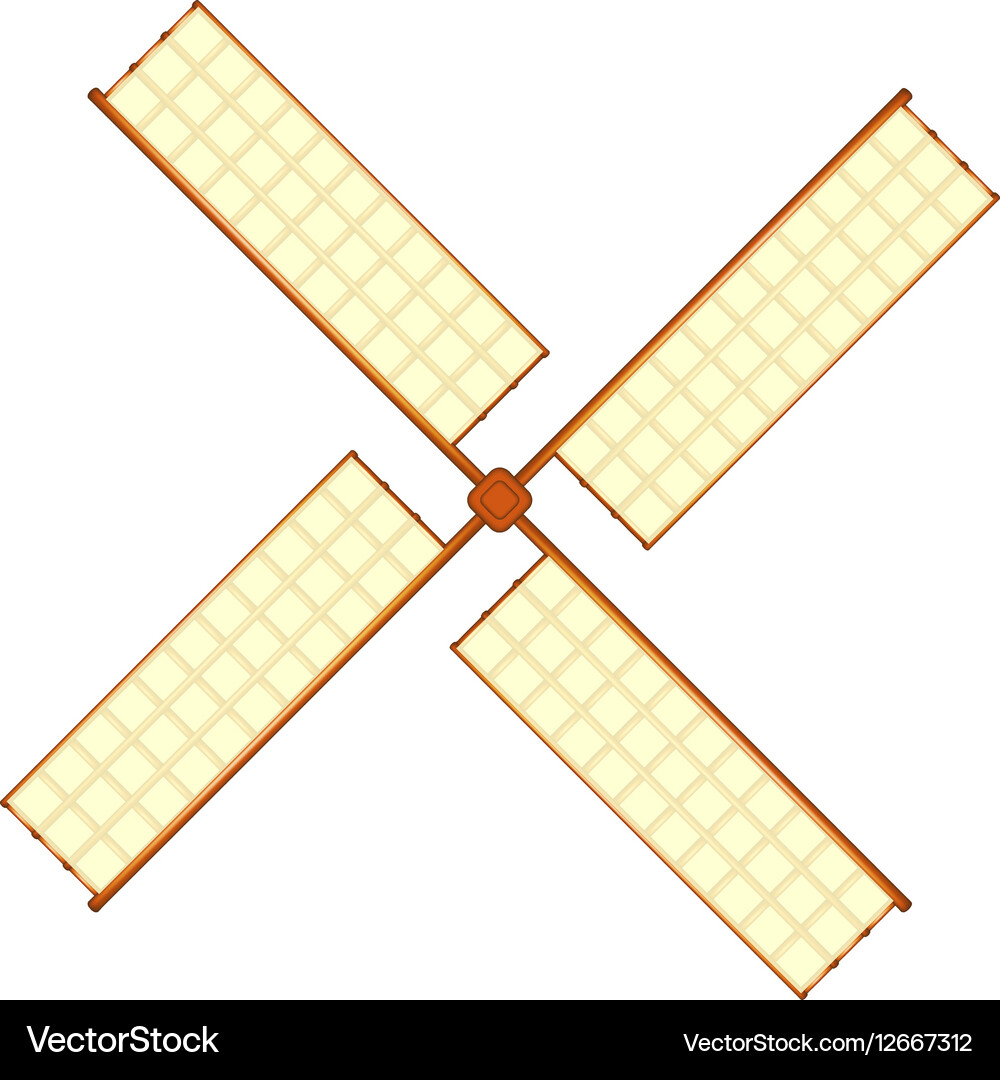 Wooden windmill in retro design Royalty Free Vector Image