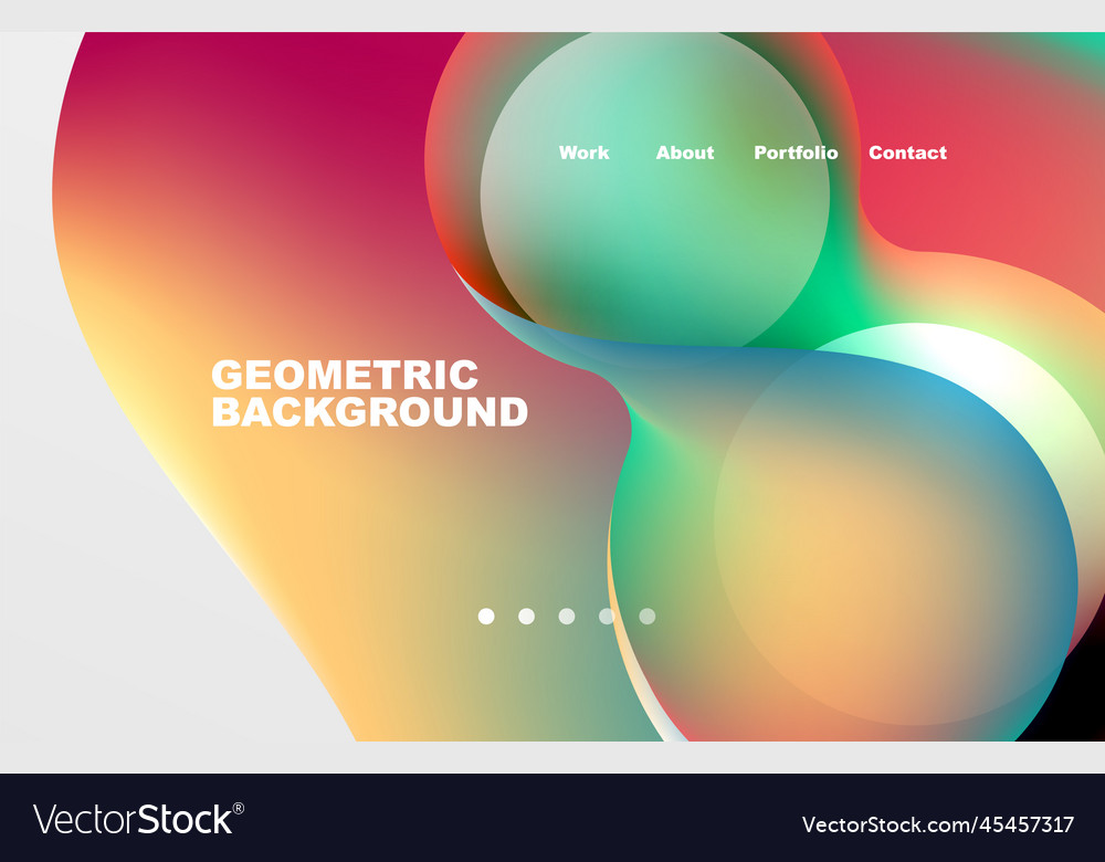 Abstract liquid background for your landing page Vector Image