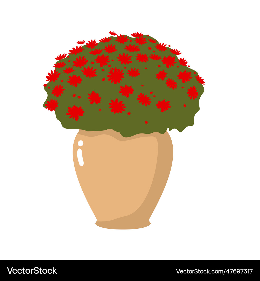 Bouquet outdoor pot Royalty Free Vector Image - VectorStock