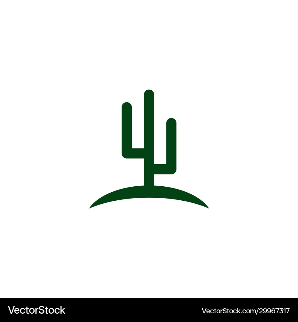Cactus logo design template Royalty Free Vector Image