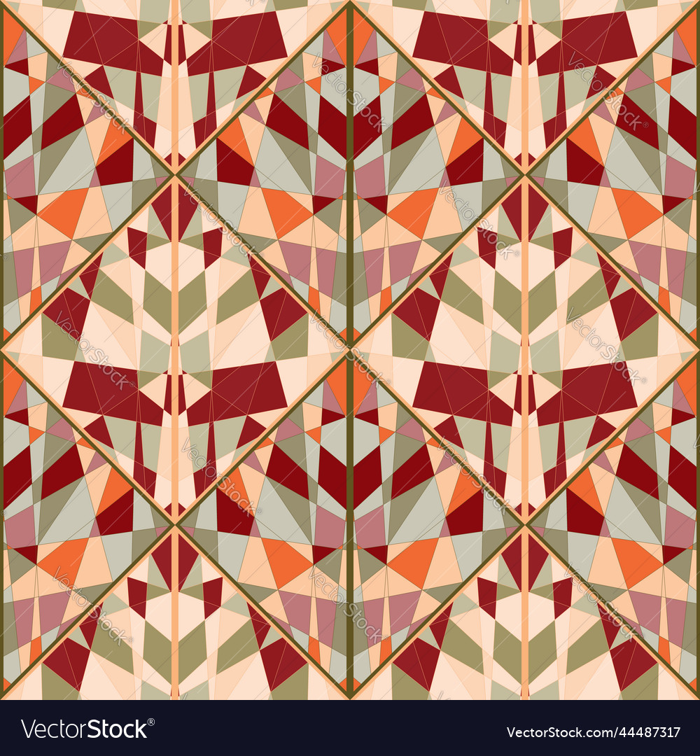 Decorative kaleidoscope mosaic ornament abstract Vector Image