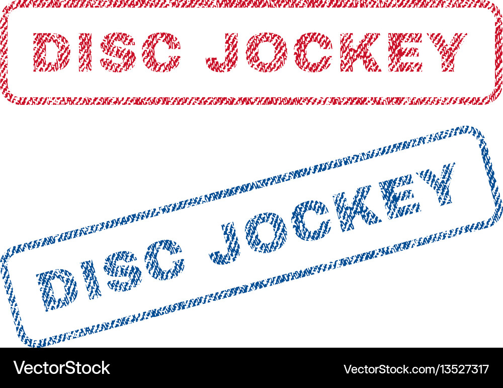 Disc jockey textile stamps Royalty Free Vector Image