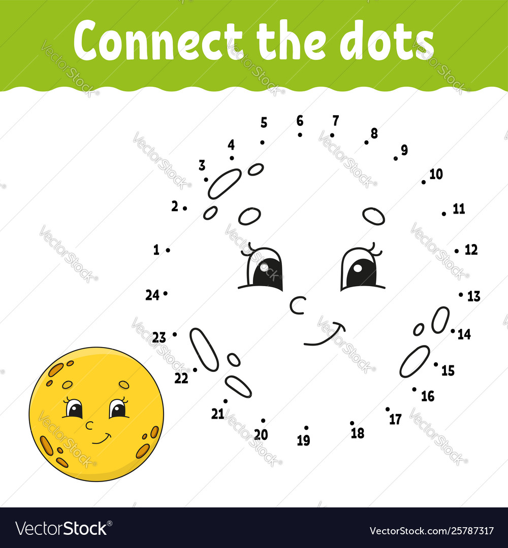 Dot to dot draw a line handwriting practice Vector Image