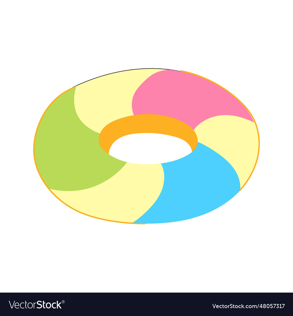 Float inflatable ring cartoon Royalty Free Vector Image