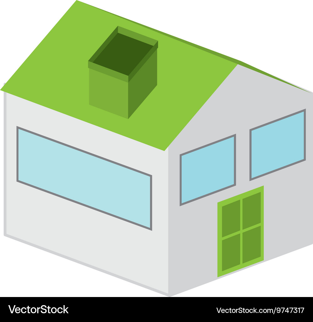 House exterior isolated icon design Royalty Free Vector