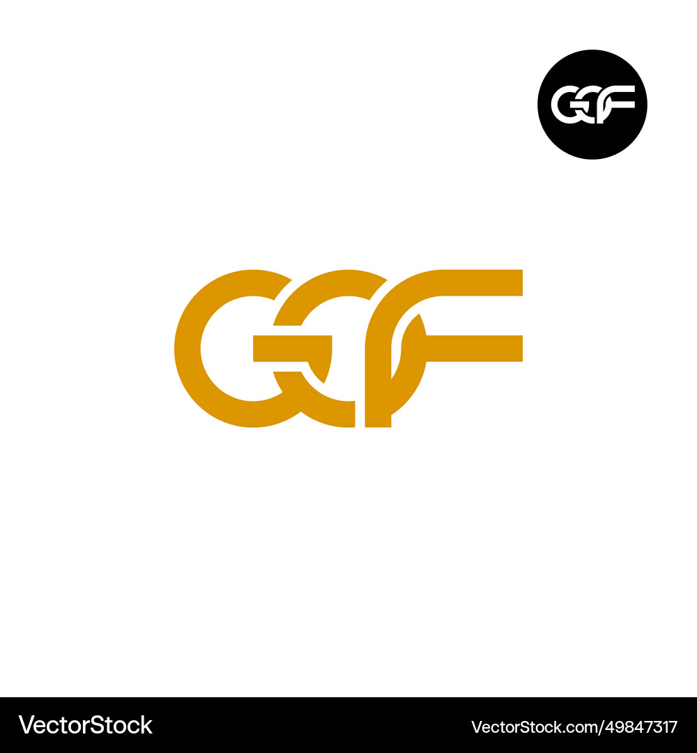 Letter gof monogram logo design Royalty Free Vector Image