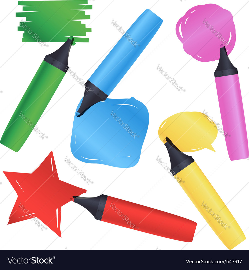 Markers Royalty Free Vector Image - VectorStock