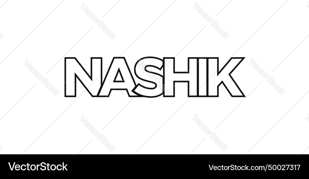 Nashik in the india emblem design features Vector Image