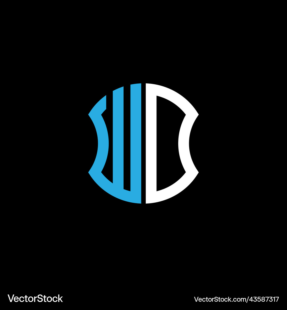 Wd letter logo creative design with graphic abc Vector Image